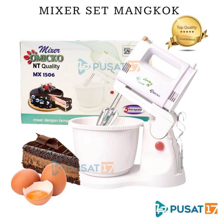 PUSAT17 MIXER STANDING ADONAN KUE SET MANGKOK HEMAT LISTRIK 120WATT ...