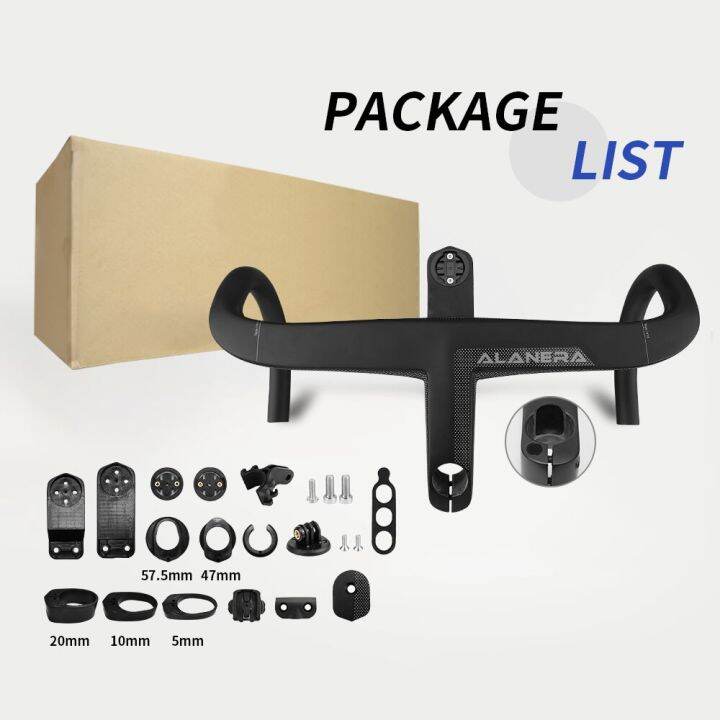 ALANERA Carbon Handlebar Road Bike Integrated Bicycle Handlebar With ...