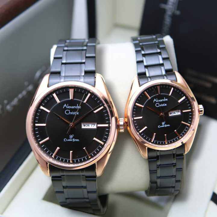 JAM TANGAN COUPLE ALEXANDRE CHRISTIE AC 8672 AC8672 ORIGINAL GARANSI ...