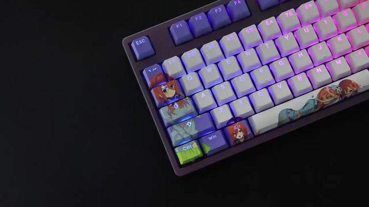 Spot parcel post Nakano Sanji PBT Transparent Keycap Five Equal Parts ...