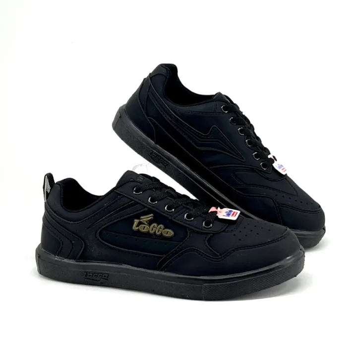 LOGGO VICTORY LOW SNACK HI JITTU / JACKY Sepatu Sekolah SMP SMA Hitam ...