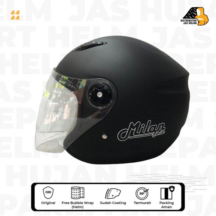 Helm BMC Milan Solid Hitam Doff | Lazada Indonesia