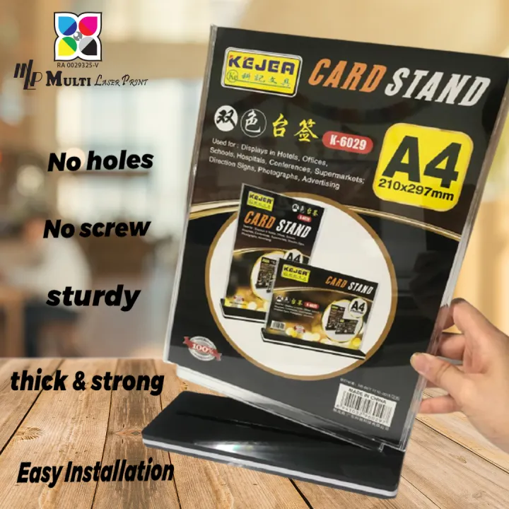 a4 plastik stand | K-6029 a4 brosure t-stand | notice board a4 | kejea card stand doubel sided ...