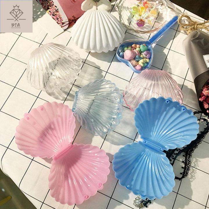 DIA WJS Transparan sekali Gelang tangan Bentuk kerang Kemasan kalung ...