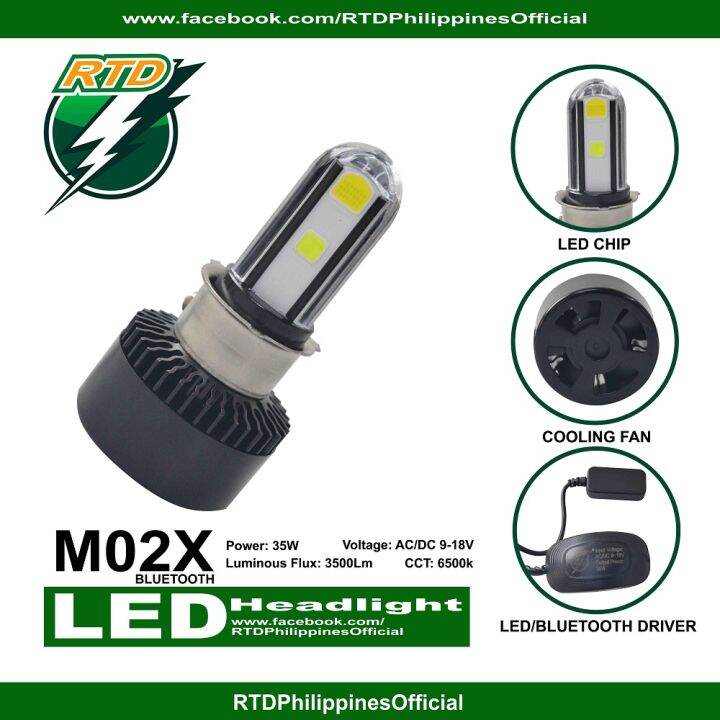 Original RTD Rayton LED Headlight M02X with RGB Bluetooth (LM02XRGB ...