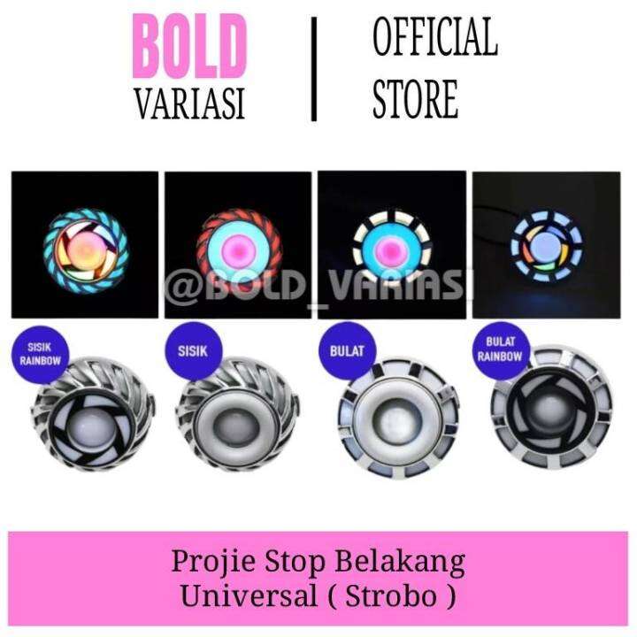 LAMPU STOP PROJI BELAKANG REM PROJIE MINI RAINBOW BISA UNTUK SEMUA ...