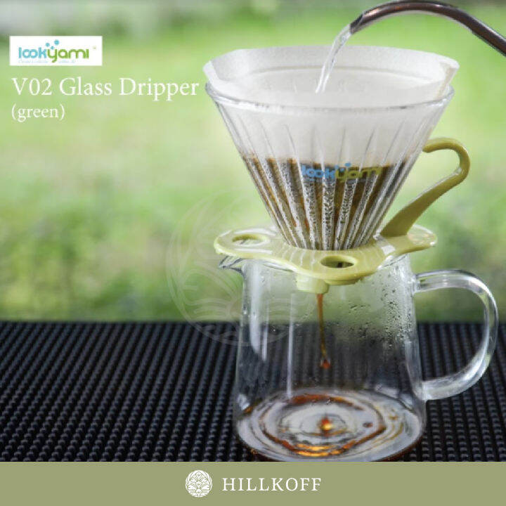 HILLKOFF : Lookyami-7032G V02 Flower-shape Glass Dripper (สีเขียว ...