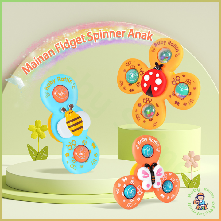 BabyShine Mainan spinner toy bayi genggam sensori motorik anak pop it ...