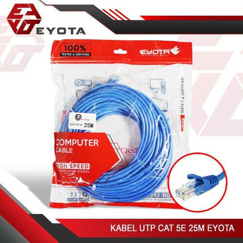 Eyota Kabel LAN 25 Meter 5e UTP cable jaringan network networks ...