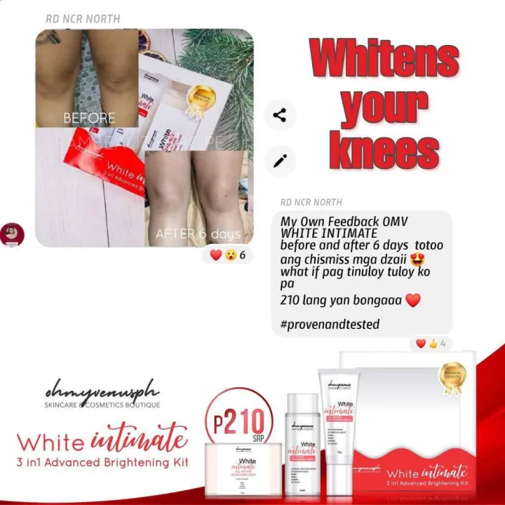 OMV INTIMATE WHITENING SET 3 in 1 Advanced White Intimate Brightening ...