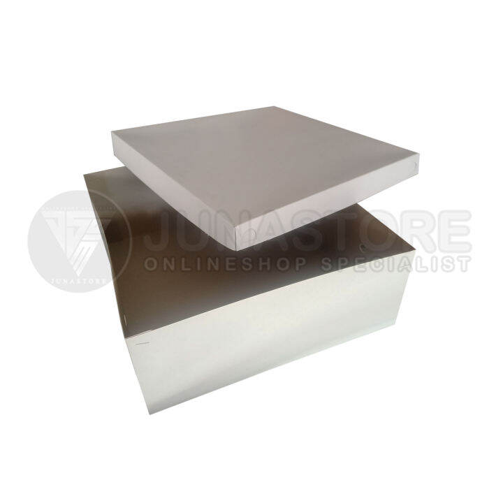 Dus nasi / lunch box putih polos model tutup pisah (TPS) 25 x 25 (isi ...