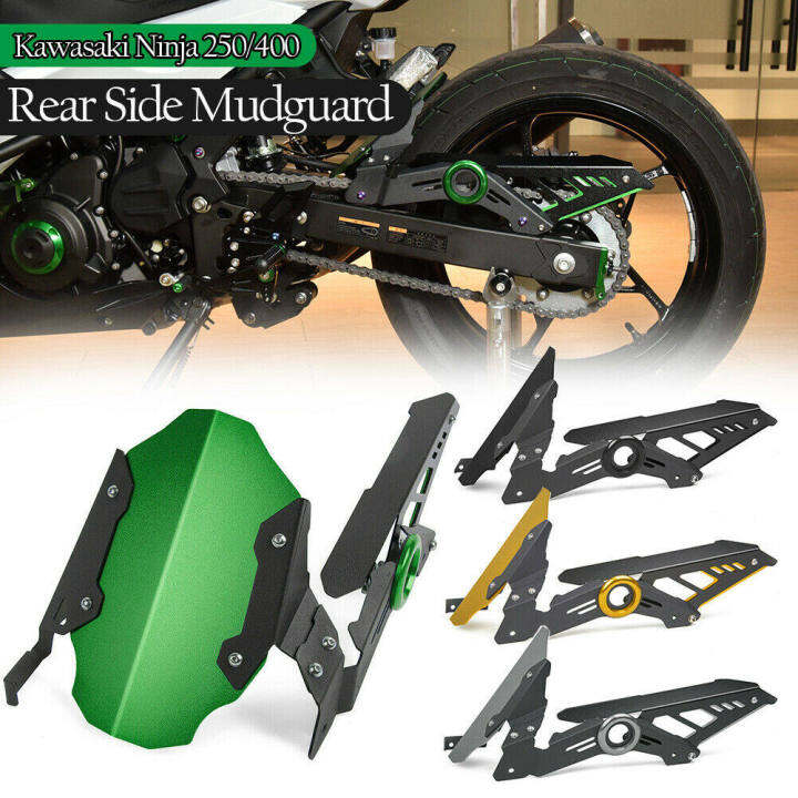 Ultrasupplier NINJA400 Mudguard Rear Wheel Fender Panel Fairing & Chain ...