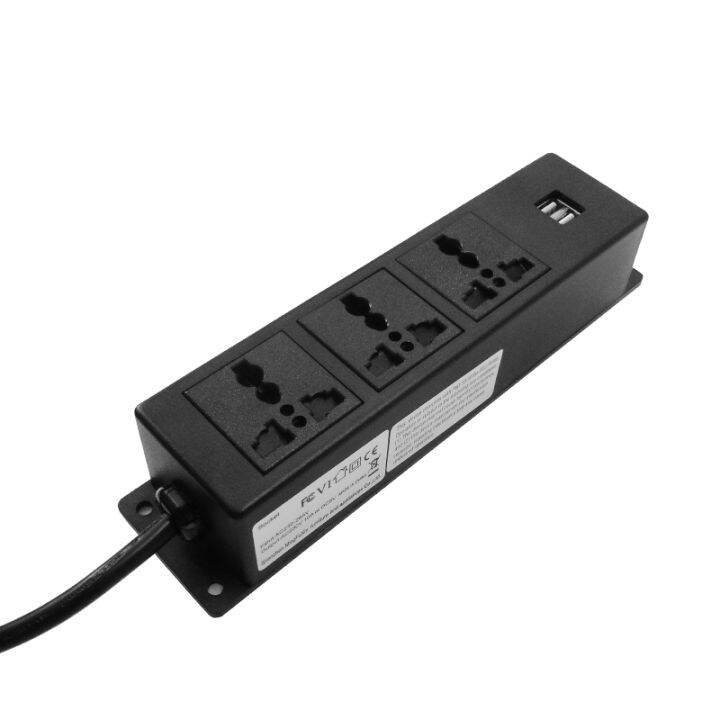 Power Socket Outlet 3AC Universal Socket 2USB Charger Adapter Power ...