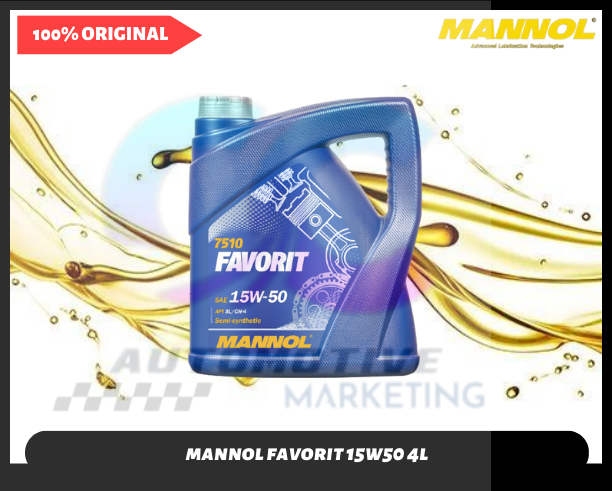 MN7510-4 Mannol Favorit 15W50 Semi Synthetic Engine Oil 4Liter | Lazada