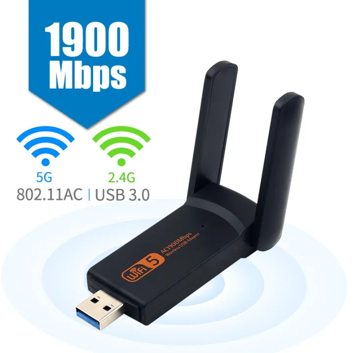 USB WiFi Adapter 1900Mbps Dual Band 2.4G5Ghz USB3.0 Wireless WIFI Lan ...