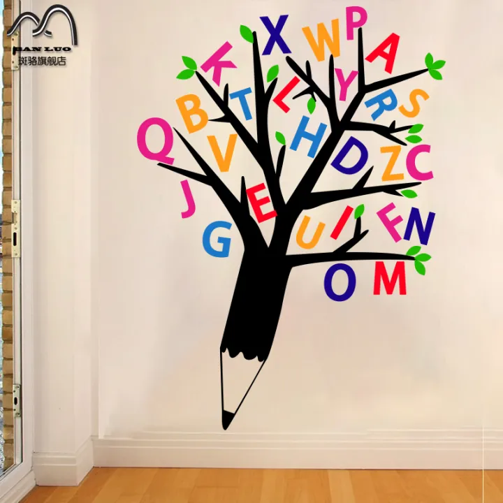 Kindergarten English letters wall decoration wall stickers English ...
