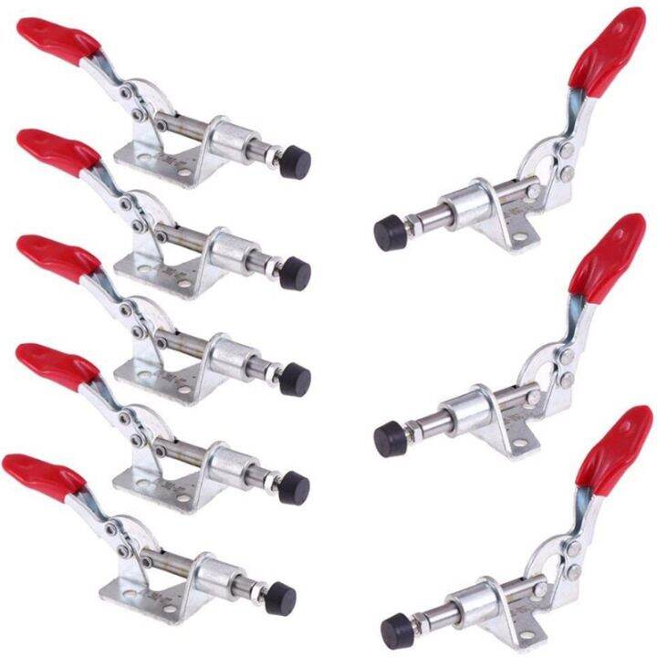 8 Pcs Vertical Toggle Clamp Capacity 99Lbs 16mm Plunger Stroke Antislip ...