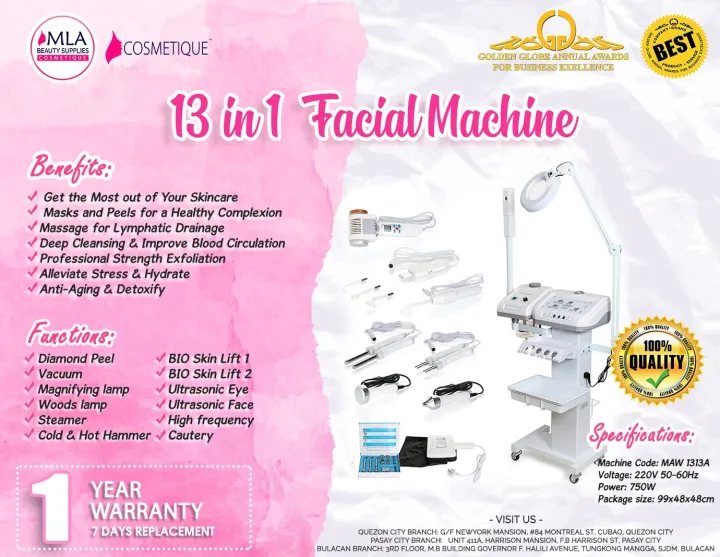 13 in 1 Micro Dermabrasion Facial Machine with Diamond peel, Lamp and ...