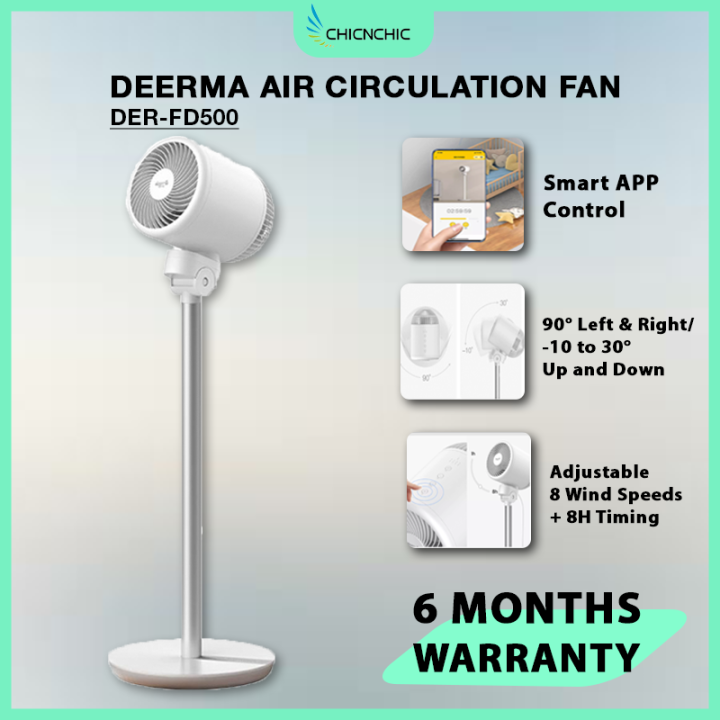 Deerma Air Circulation Fan DER-FD500 Intelligent 8H Timing Upgraded ...