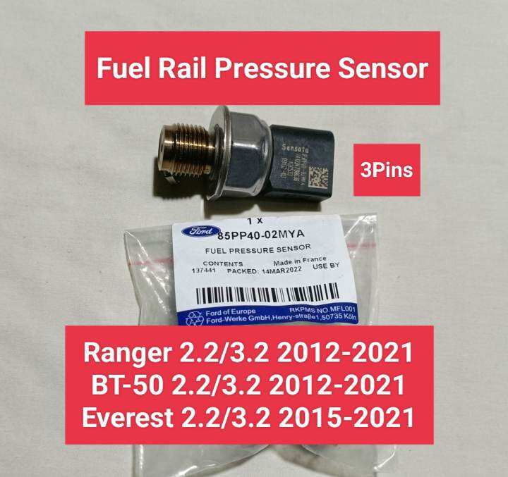 Fuel Rail Pressure Sensor Ford Ranger 2.2/3.2 2012-2021, BT-50 2.2/3.2 ...