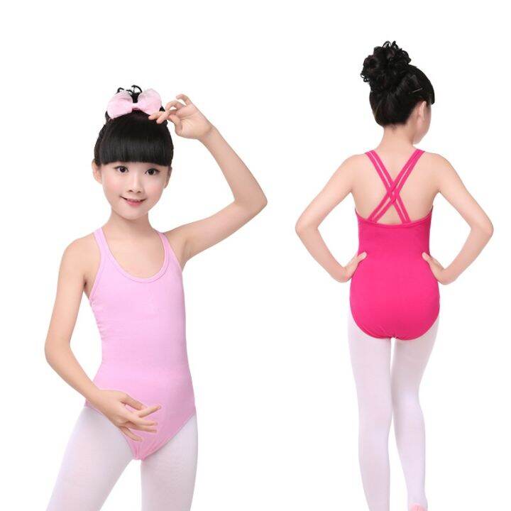 Ballet Dance Camisole Leotard Children Kids Double Strap Back ...