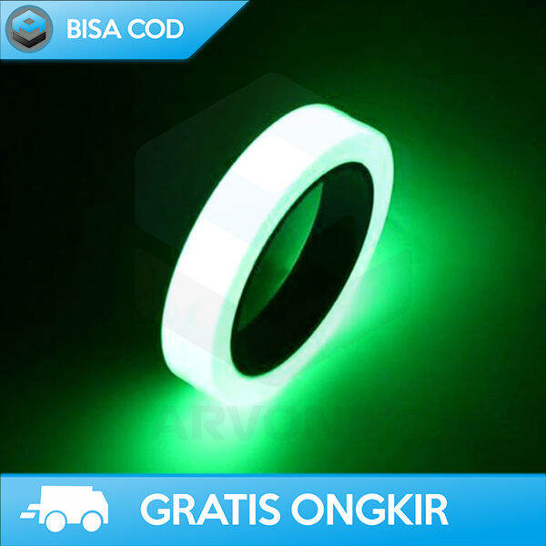 STIKER FOSFOR SOLASI GLOW IN THE DARK 1.5CMx10M LAKBAN TAPE MULTICOLOR ...
