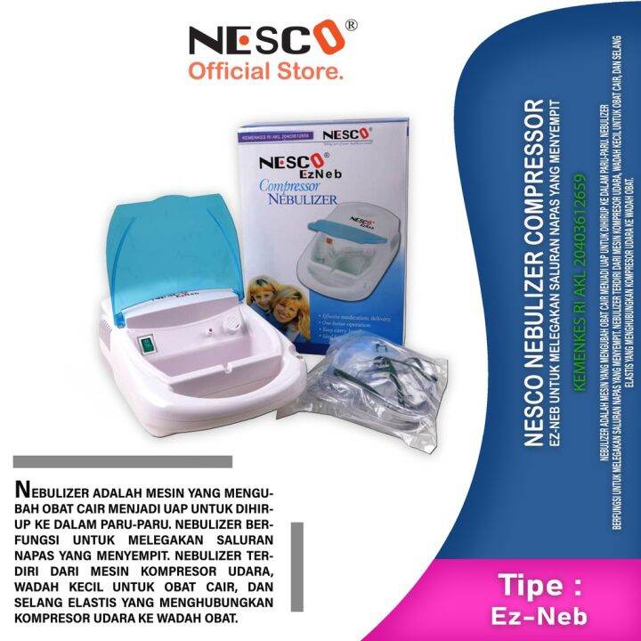 Nesco Nebulizer Compressor Ez-Neb untuk melegakan saluran napas yang ...