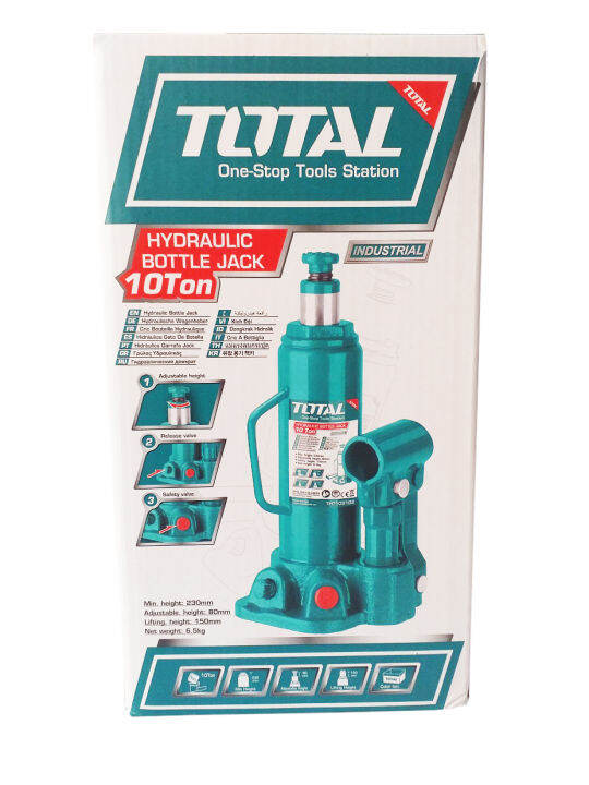 TOTAL TOOLS BOTTLE JACK 10 TON THT109102 | Lazada PH