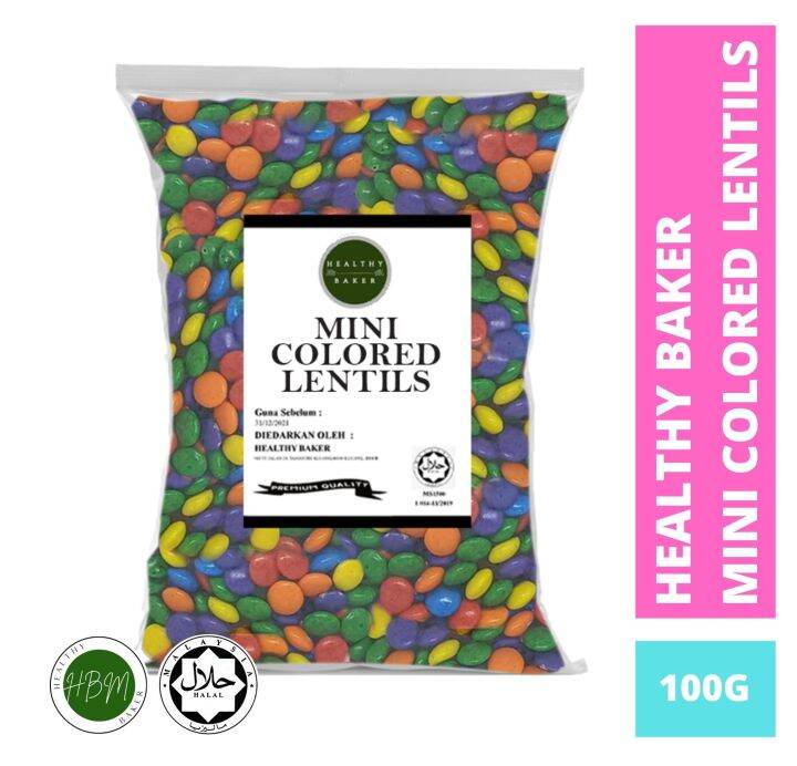 Chocolate Mini Lentils 100g / Smarties 100g / M&M Choco Beans / Rainbow ...