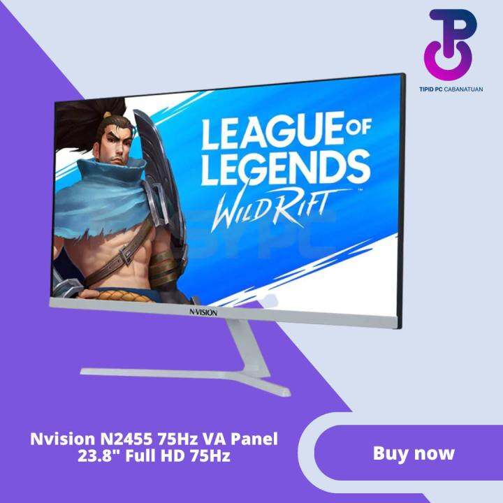 Nvision N2455 75Hz VA Panel 23.8 LED MONITOR WHITE | Lazada PH
