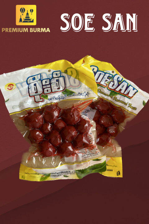 စိုးစံ မက်မန်း အနီ ၁ပါကင် ၅ ထုတ် SOE SAN Damsan Red | Lazada.co.th