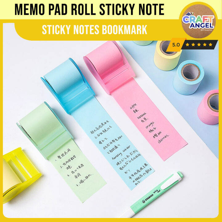 Sticky Notes Bookmark Memo Pad Roll Sticky Note Tape | Lazada PH
