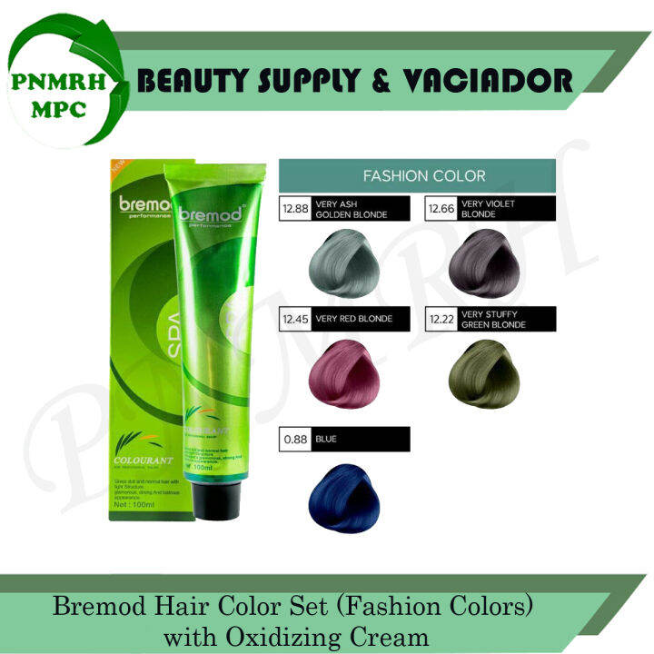 Bremod Hair Color Set (Fashion Colors) with Oxidizing Cream | Lazada PH