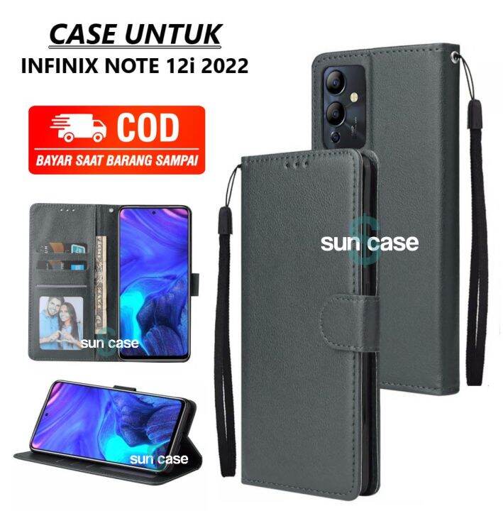 Casing INFINIX NOTE 12i 2022 model flip buka tutup case kulit ada ...