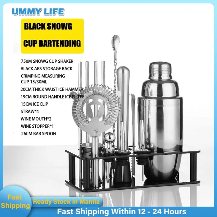 tail Shaker Stainless Steel Mixer Bartender Tools Bar Set With Wine ...