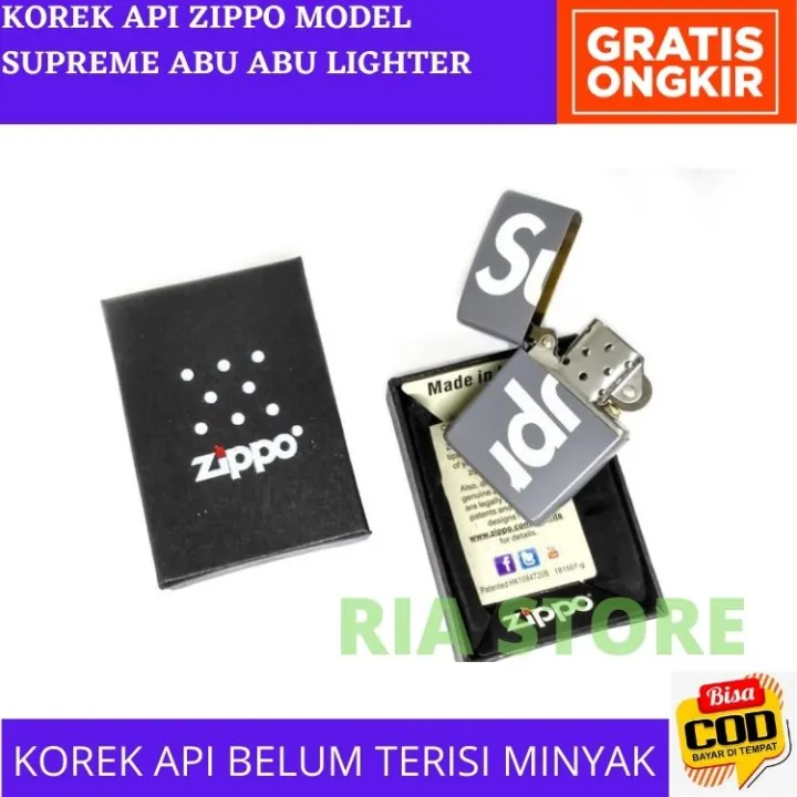 KOREK API ZIPPO MODEL SUPREME ABU-ABU - korek api zippo/korek api zippo ...