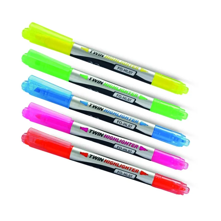 Flex Twin Highlighter Marker (Yellow, Blue, Orange, Green, Pink) - sold ...