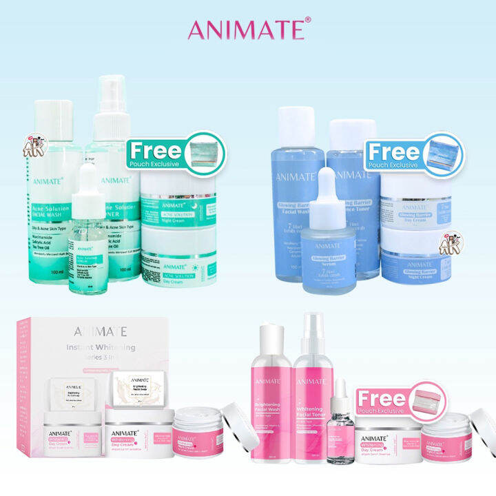ANIMATE Paket Whitening Series 5 in 1 - Glowing Barrier Series 5 in 1 ...