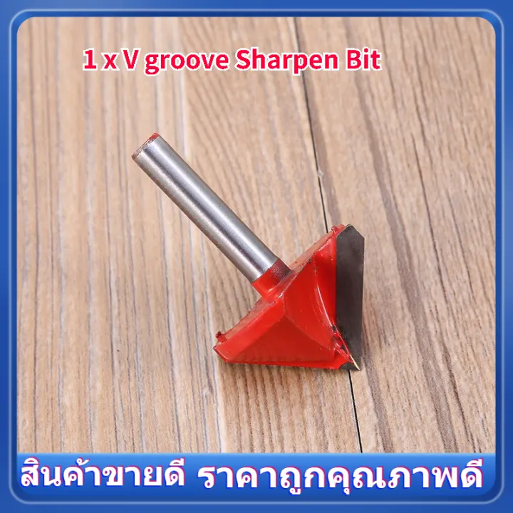 【สินค้าขายดี】Router CNC Engraving V Shape Groove Bit 6mm x 32mm x 90 ...