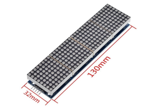 MAX7219 32x8 LED DOT MATRIX MODULE 8x8 4 in 1 RUNNING TEXT DISPLAY ...