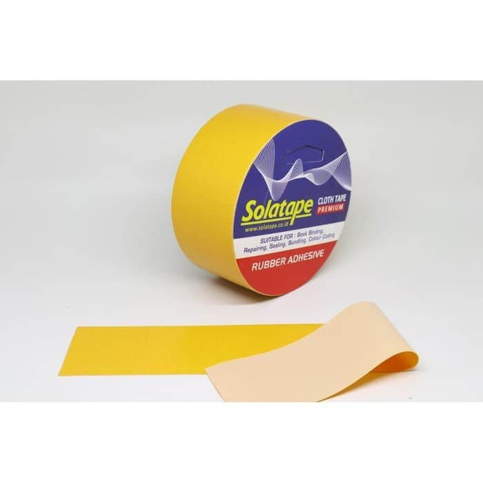 CLOTH TAPE/LAKBAN KAIN WARNA KUNING SOLATAPE BERKUALITAS - ef52 ...