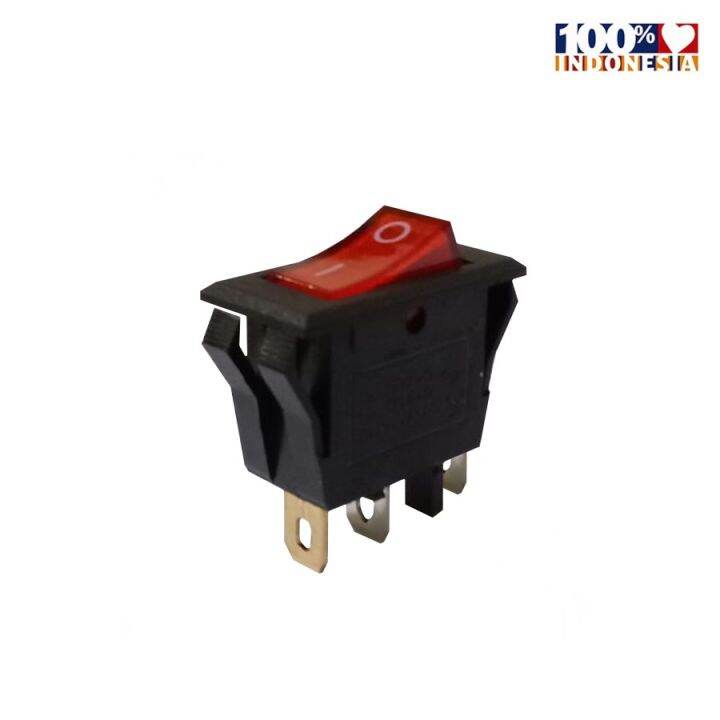 VETTO Saklar Power On Off Persegi Panjang 3 Pin - Switch kaki 3 AC ...