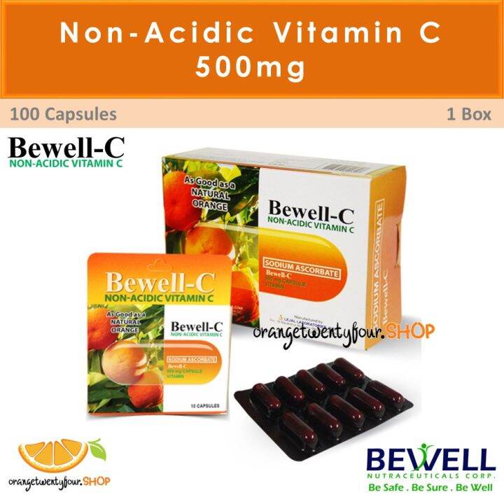 Bewell-C Non-Acidic Vitamin C 500mg Capsules (100pcs) | Lazada PH
