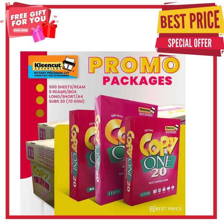 Copy One Bond Paper 70gsm Substance 24 Per Ream 500 Sheets 5 Reams 1 ...