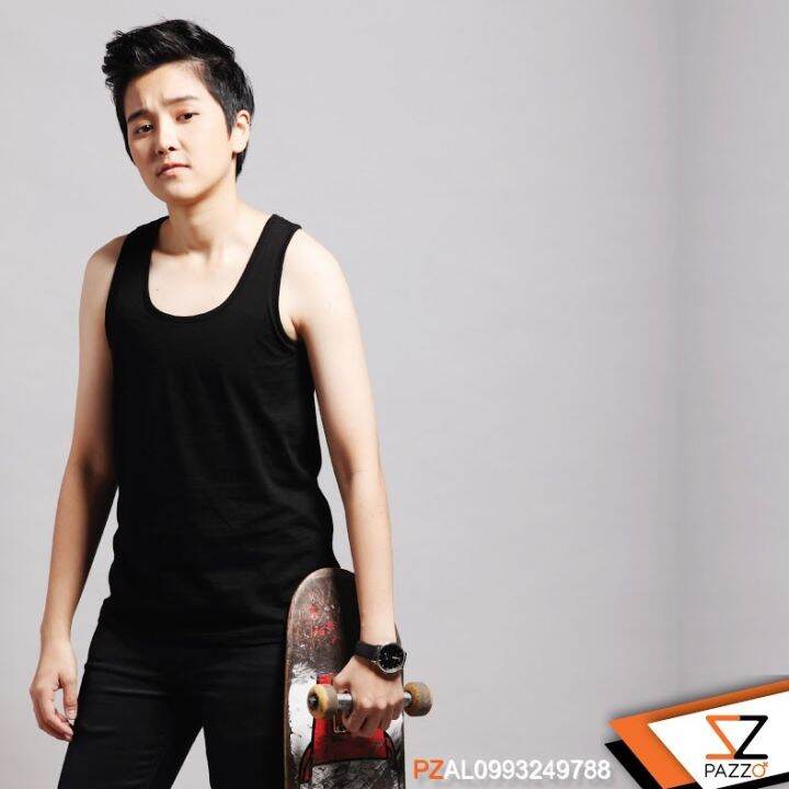 🔥PAZZO เสื้อกล้ามทอมเต็มตัว (สีดำ) เนื้อผ้าเกรดพรีเมี่ยม ใส่แทนเสื้อใน ...