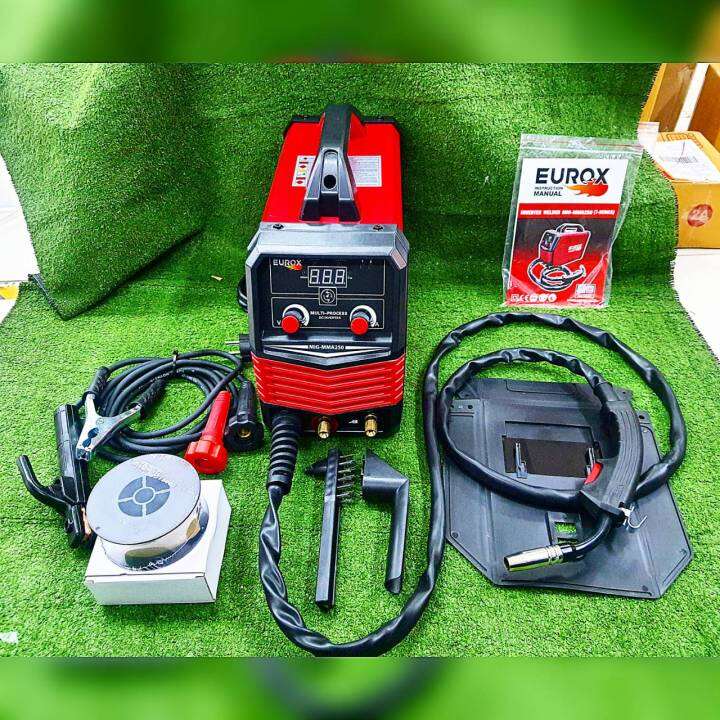 EUROX เครื่องเชื่อมมิก 2 ระบบ รุ่น MIG-MMA250 T-SERIES ตู้เชื่อม (แถมลวด Flux core 0.45Kg ...