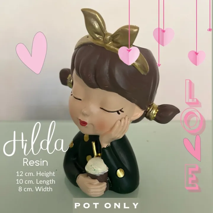 HILDA RESIN POT - MULTI PURPOSE VESSEL for plants, flowers, decor ...