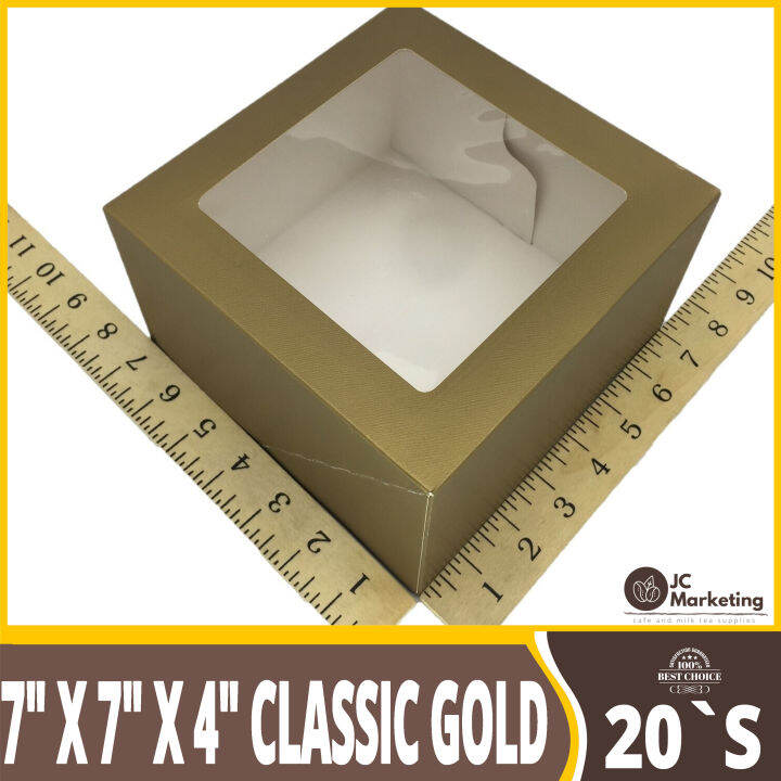 7" X 7" X 4" Classic Gold 20's l Packaging l Boxes | Lazada PH
