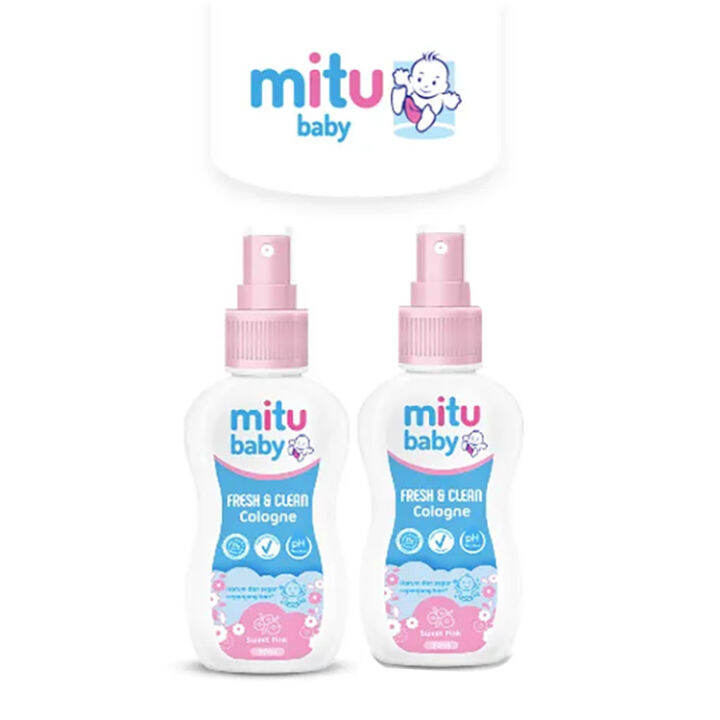 [Paket isi 2] Mitu Baby Cologne Spray Fresh & Clean Sweet Pink 50ml ...