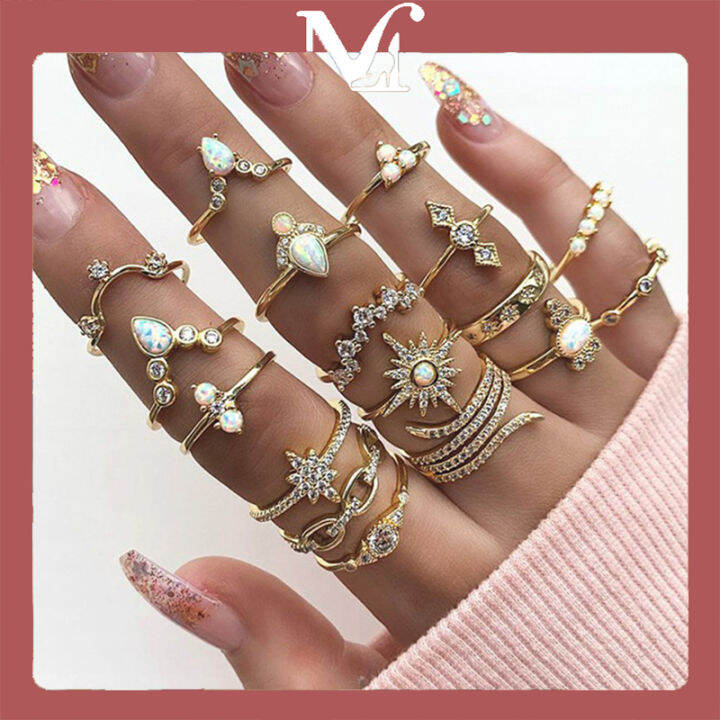 Baicccf Boho Gold Stacking Rings For Women Gold Knuckle